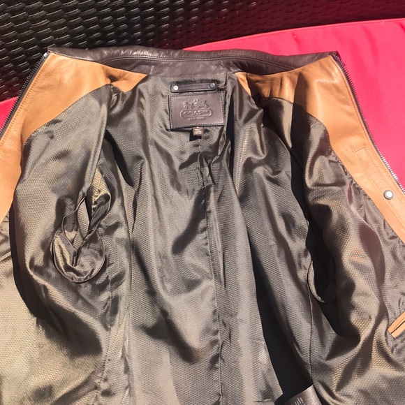 Coach | Jackets & Coats | Coach Leather Brown Jackets In Great ...